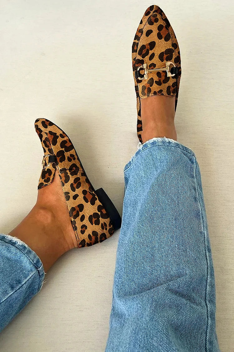 Bianca | Leopard Print Loafers – Mila Boutique
